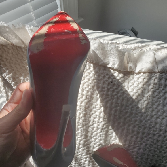 Christian Louboutin | Shoes | Louboutin 6 Pumps Silver Metalic | Poshmark
